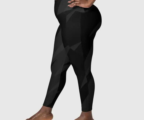 Black Pocket Leggings | Plus Size High Waist Leggings - Revive Wear
